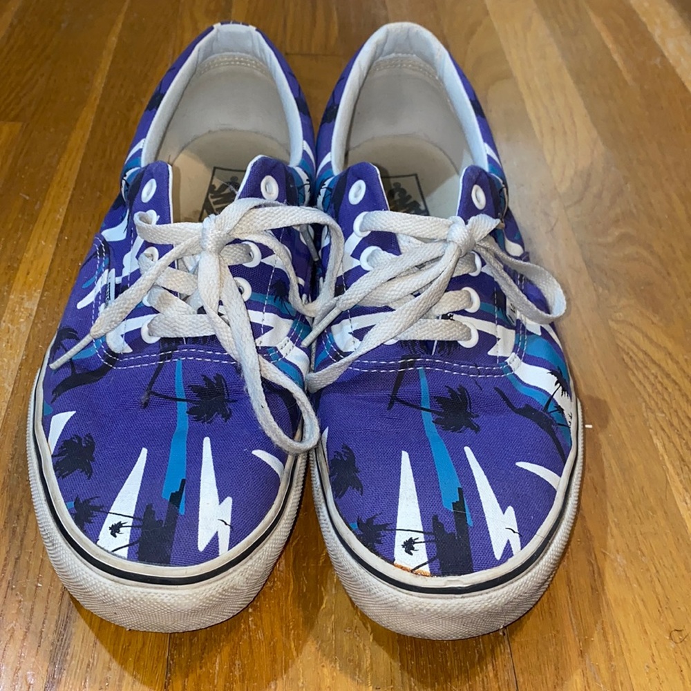 Vans Era Purple Palm Tree Graphic Pattern Skateboardi… - Gem